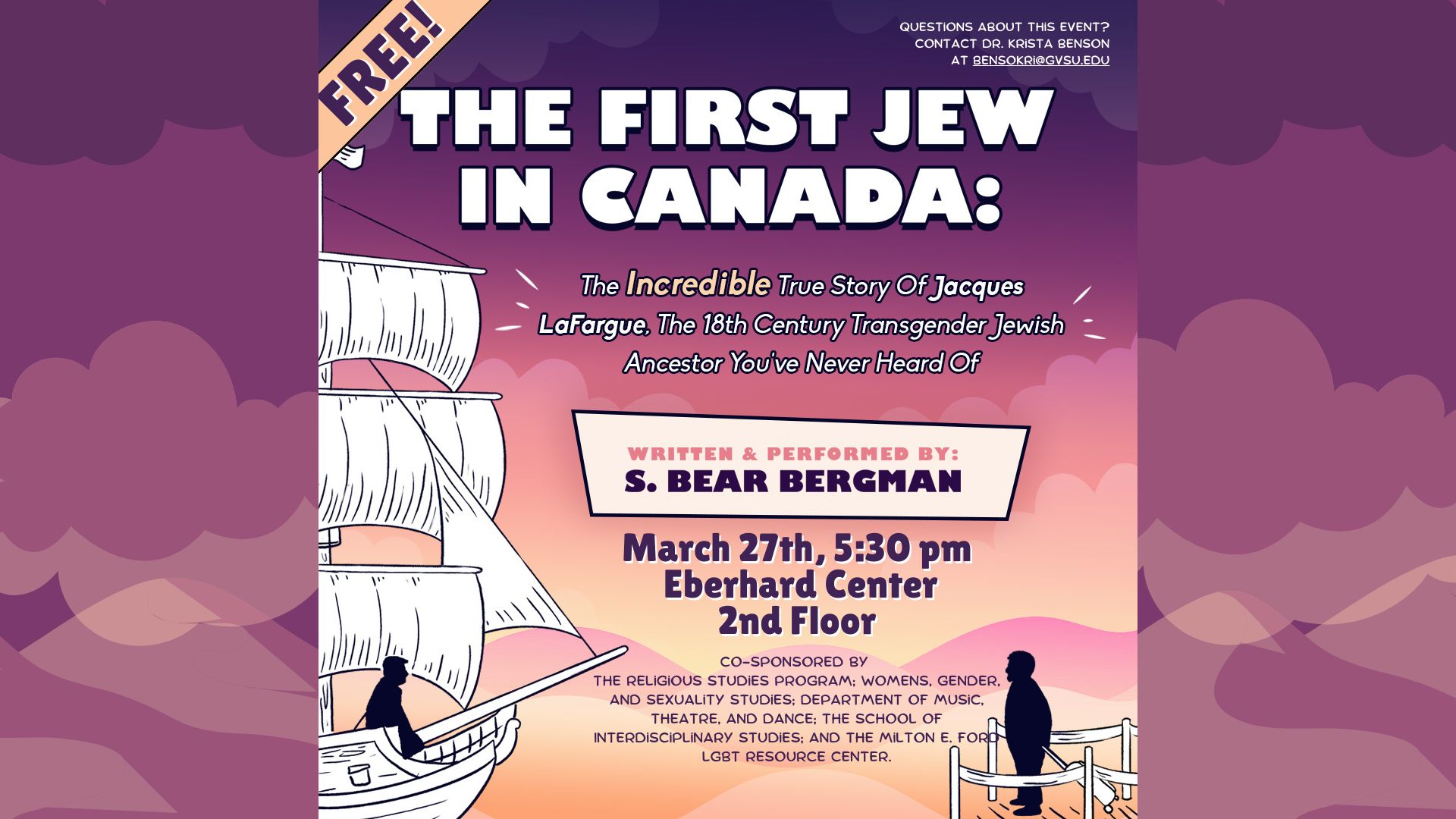 "The First Jew in Canada: A Trans Tale" (TDOV Event) - Grand Rapids ...