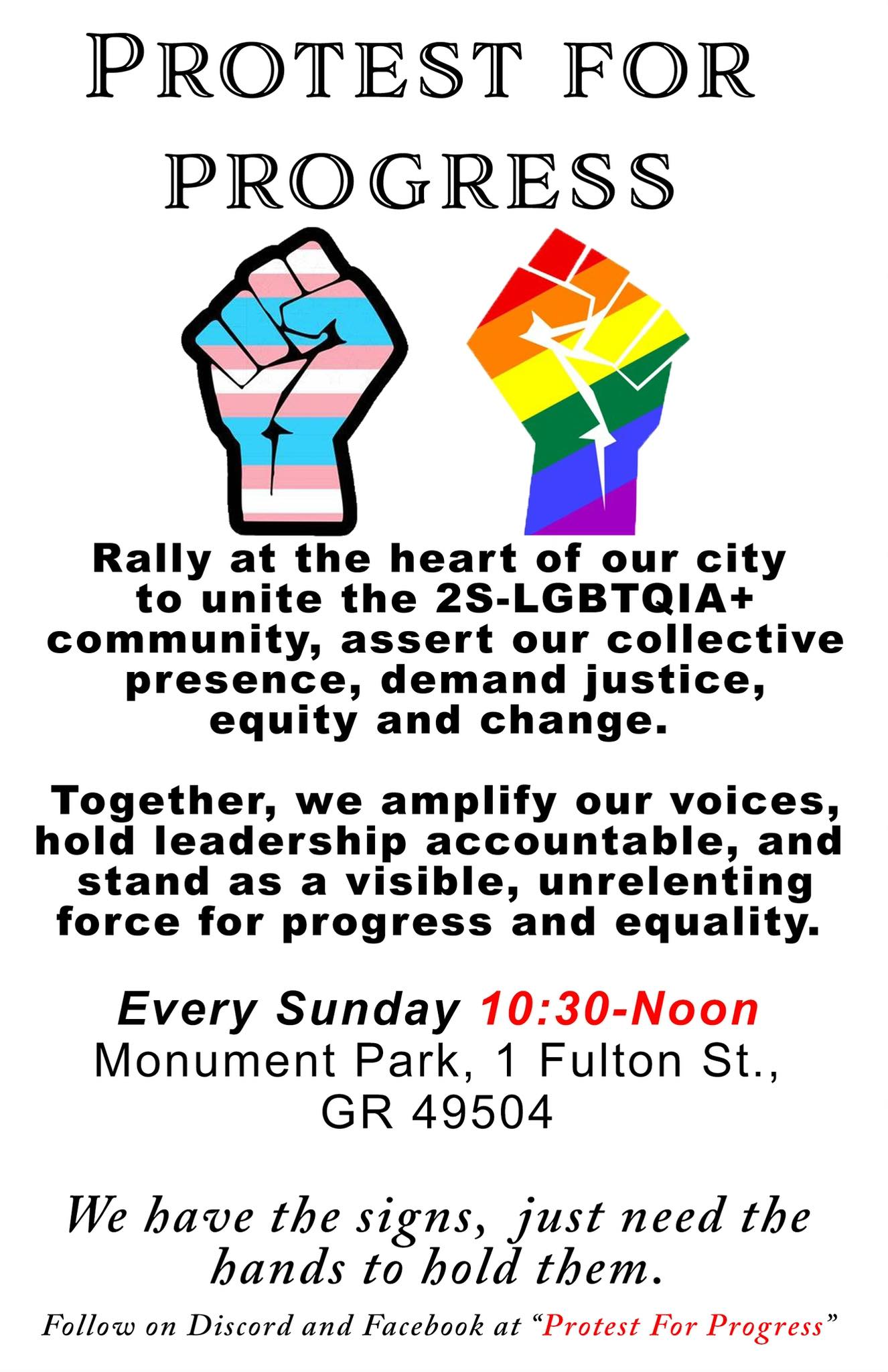 ️Weekly Protest for Trans Rights - Grand Rapids Trans Foundation